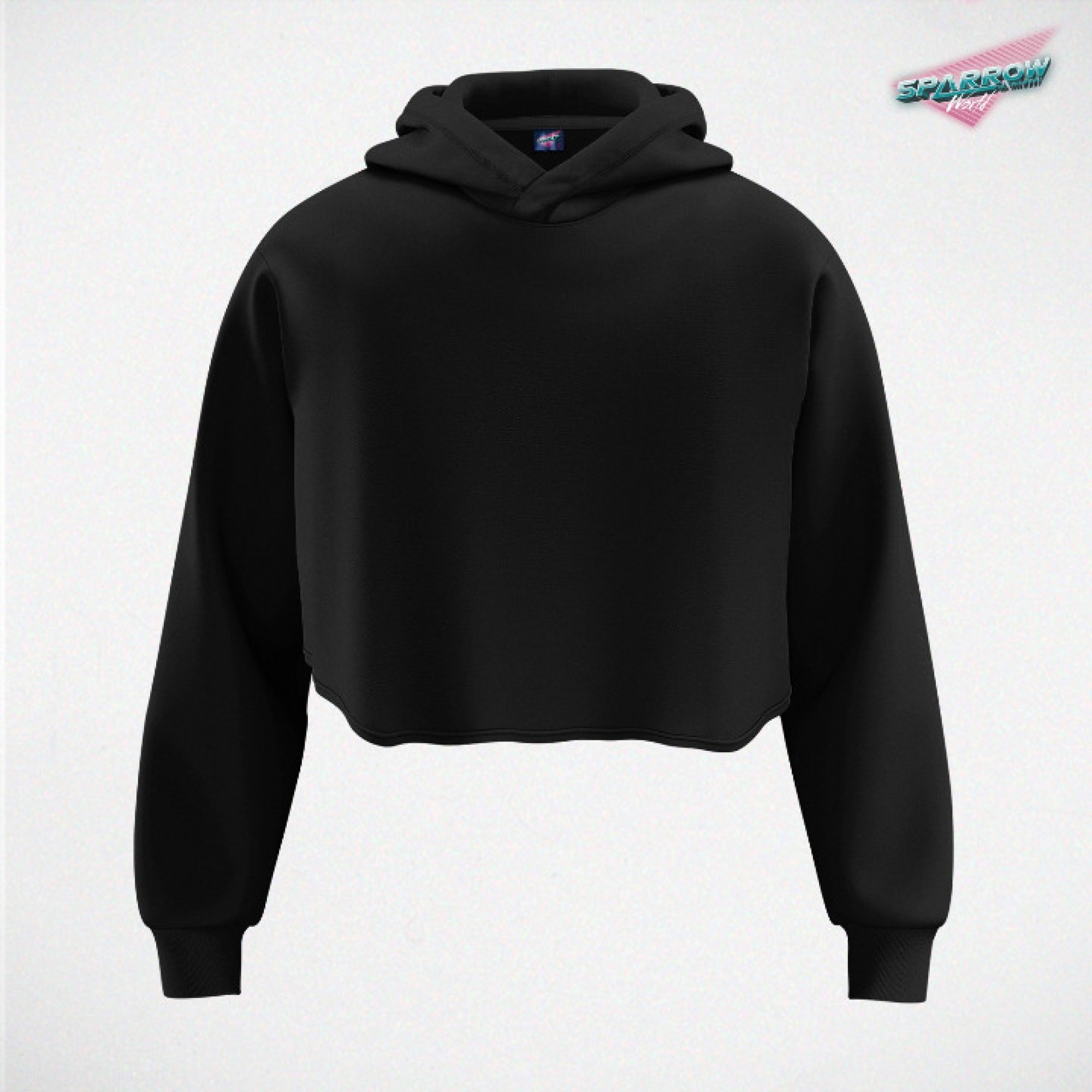 Sparrow Crop Top duks -kapuljača - - Sparrow World