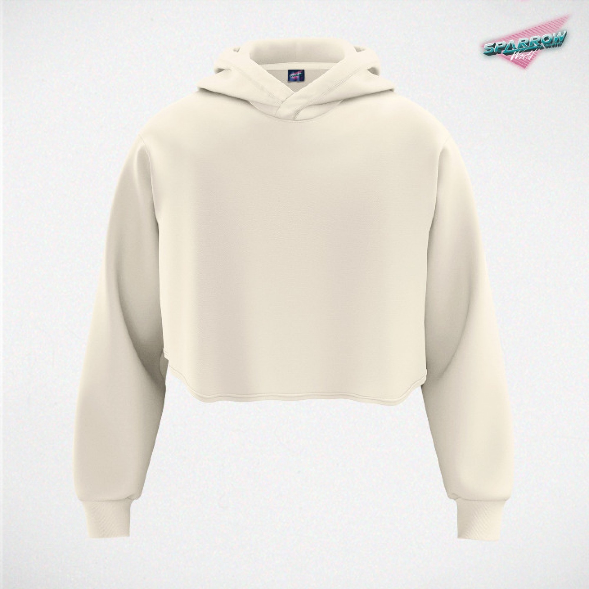 Sparrow Crop Top duks -kapuljača - - Sparrow World