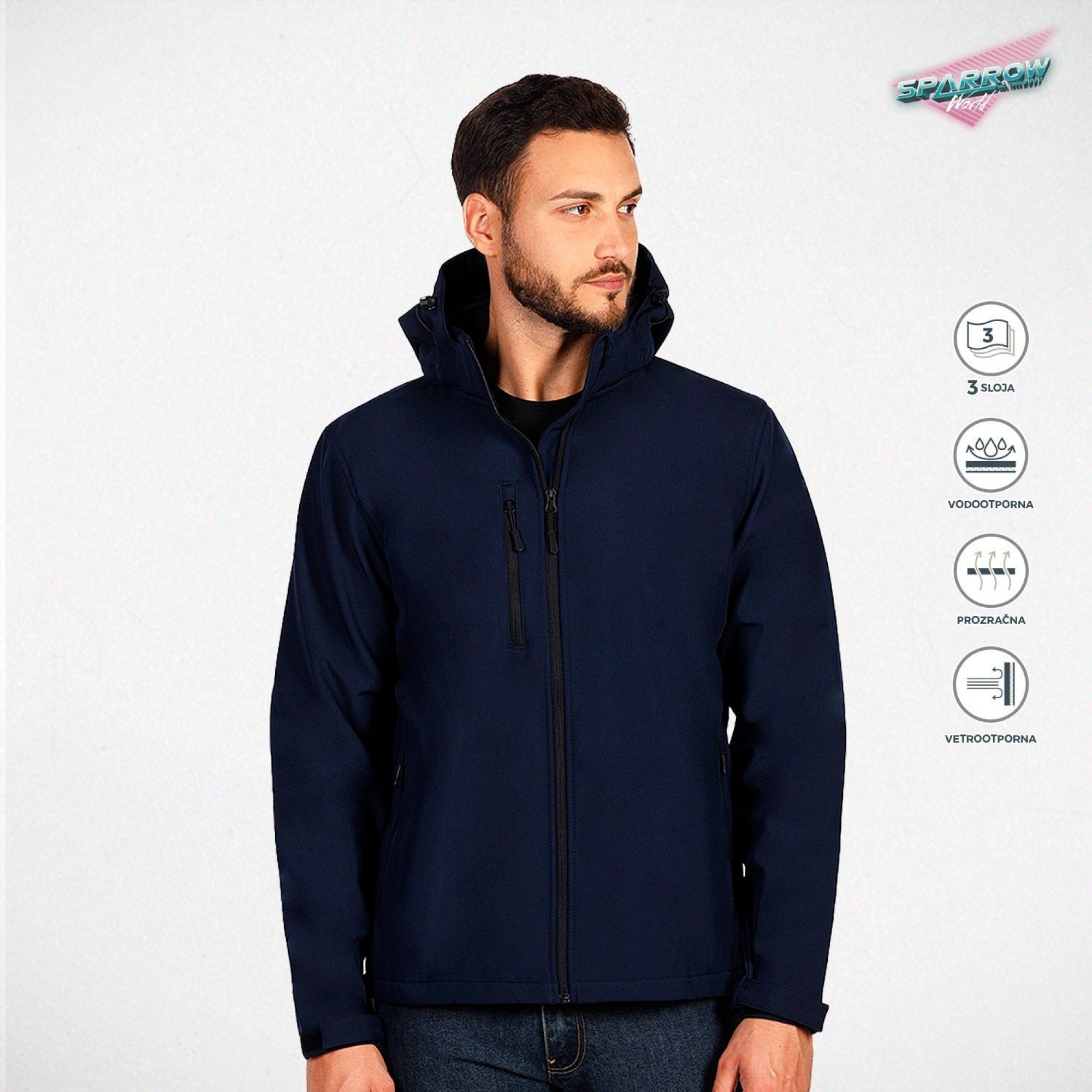 Protect Hood muška jakna - Sparrow World